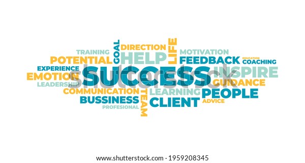 Success Word Cloud Concept Vector Illustration Stock Vector (Royalty ...