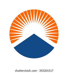 Sun Circle Logo Vector Stock Vector (Royalty Free) 355201520 | Shutterstock