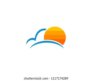Sun Cloud Logo Stock Vector (Royalty Free) 1117174289 | Shutterstock
