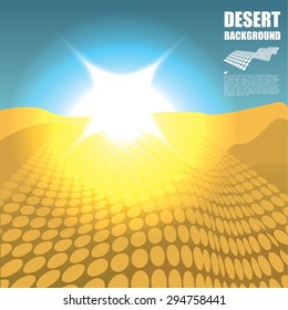 Sun Desert Abstract Background Stock Vector (Royalty Free) 294758441 ...