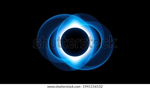 Sun Eclipse Color Fire Dark Background Stock Vector (Royalty Free ...