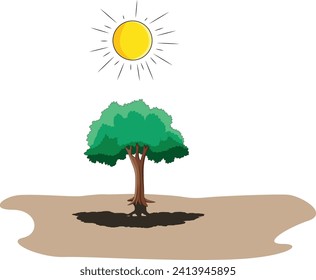 Sun Shadow Effect Vector Illustration Stock Vector (Royalty Free ...
