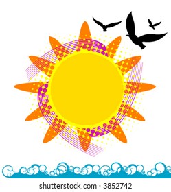Sun Wave Vector Stock Vector (Royalty Free) 3852742 | Shutterstock