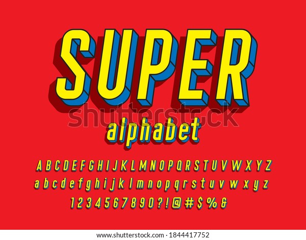Superhero Comic Style Vector Font Uppercase Stock Vector (Royalty Free ...