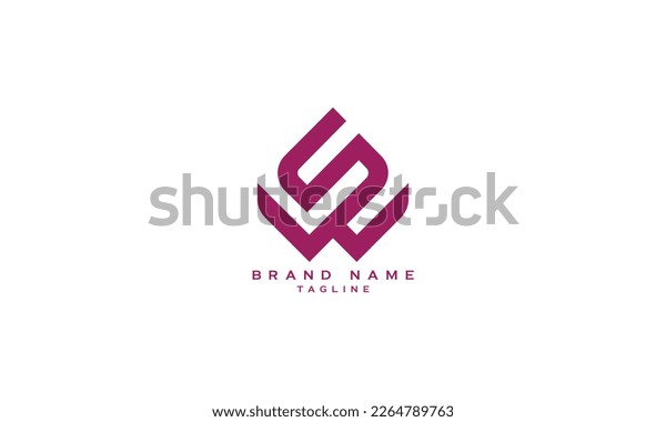 Sw Ws Abstract Initial Monogram Letter Stock Vector (Royalty Free ...
