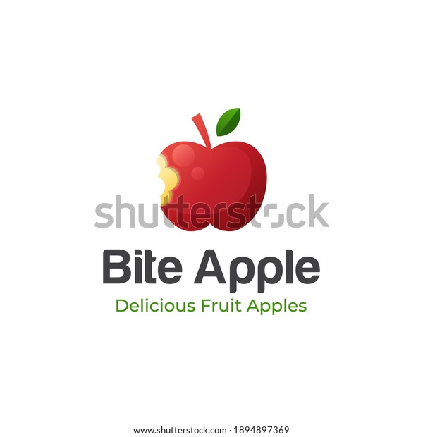 Sweet Bite Apple Fruit Logo Design Stock Vector (Royalty Free ...