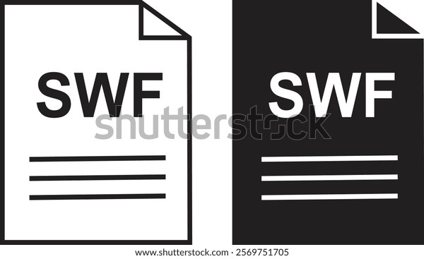 Swf File Icon Set Swf File Stock Vector (Royalty Free) 2569751705 | Shutterstock