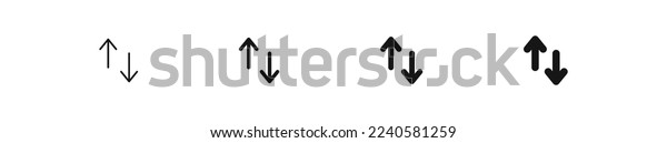 Switch Arrow Icon Exchange Down Signs Stock Vector (Royalty Free ...