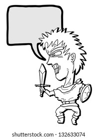 Sword Comic Stock Vector (Royalty Free) 132633074 | Shutterstock