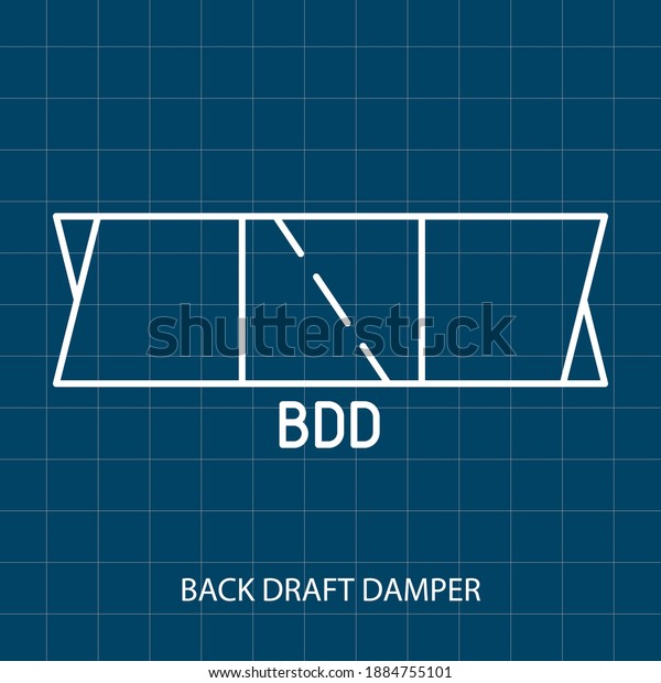 Symbol Back Draft Damper Vector Illustration Stock Vector (Royalty Free ...