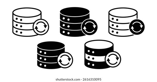 Database Encryption Icons Keys Black White Stock Vector (Royalty Free ...