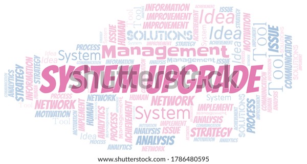 System Upgrade Typography Vector Word Cloud Stock Vector (Royalty Free ...