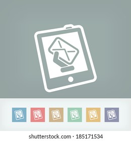 Tablet Message Icon Stock Vector (Royalty Free) 185171534 | Shutterstock