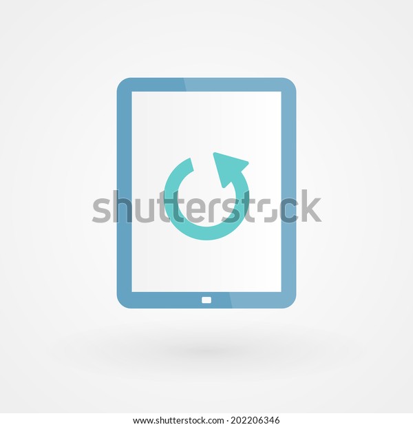 Tablet Refresh Icon Stock Vector (Royalty Free) 202206346 | Shutterstock