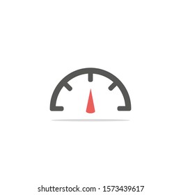 Tachometer Speedometer Indicator Icon Performance Measurement Stock Vector (Royalty Free ...