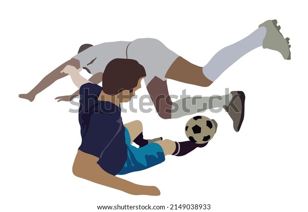 Tackling Technique Football Illustration Image Vector Stock Vector ...