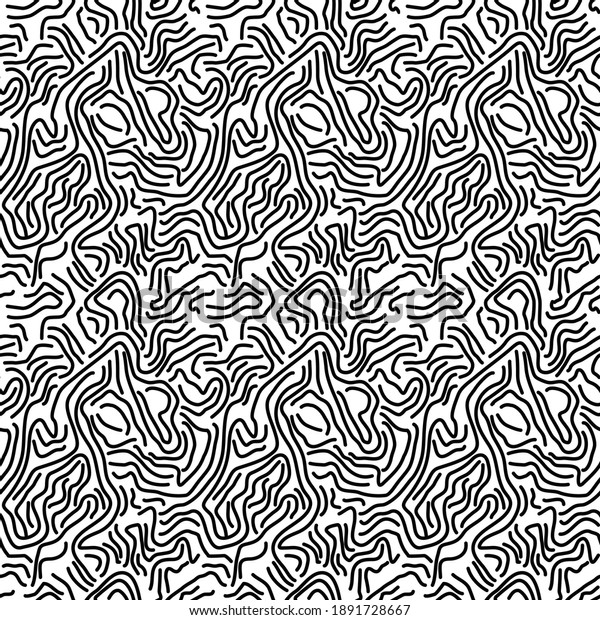 Tangled Line Geometric Wave Pattern Stock Vector (Royalty Free ...