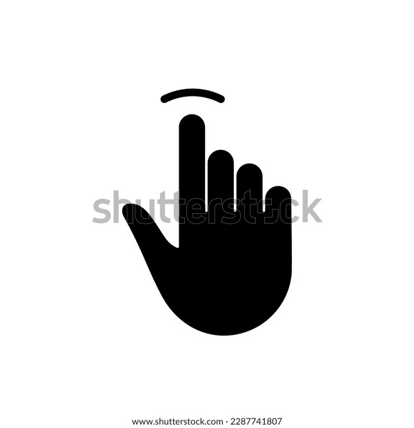 Tap Gesture Hand Cursor Computer Mouse Stock Vector (Royalty Free ...