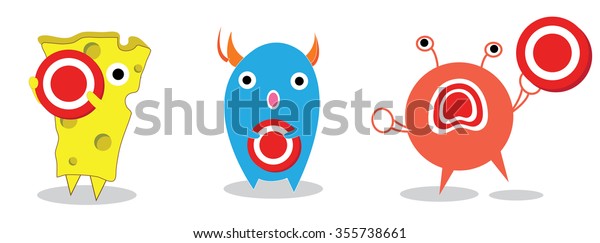 Target Characters Vector Stock Vector (Royalty Free) 355738661 ...
