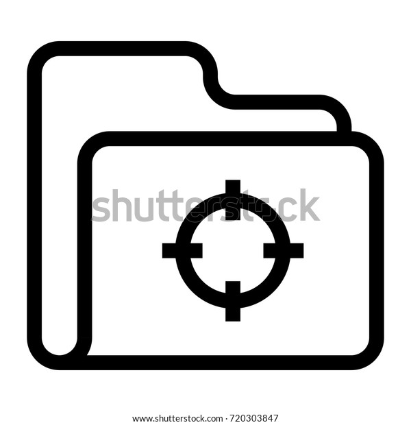 Target Folder Icon Stock Vector (Royalty Free) 720303847 | Shutterstock