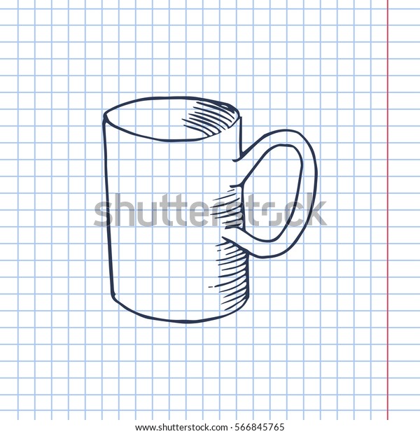Tea Cup Scetch Vector Stock Vector (Royalty Free) 566845765 | Shutterstock