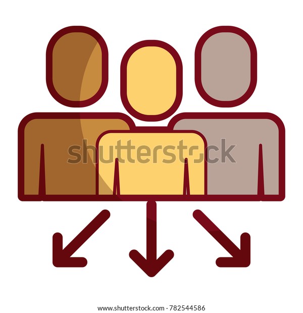 Teamwork People Group Progress Arrows Stock Vector (Royalty Free ...