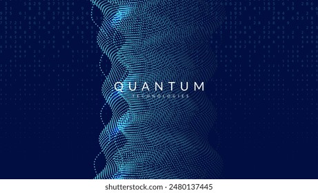 Quantum Computing Background Technology Big Data Stock Vector (Royalty ...