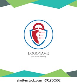 Tech Security Logo Stock Vector (Royalty Free) 691950502 | Shutterstock