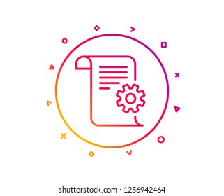 Technical Documentation Line Icon Instruction Sign Stock Vector (Royalty Free) 1256942464 ...
