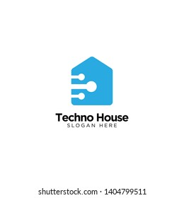 Techno House Logo Design Vector: vector de stock (libre de regalías ...