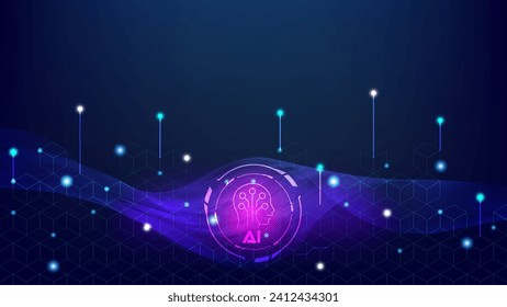 Technology Abstract Lines Dots Artificial Intelligenceai Stock Vector (Royalty Free) 2412434301 ...
