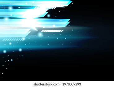 Technology Background Color Waves Future Line Stock Vector (Royalty ...