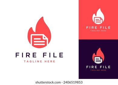 Technology Logo Design Fire Documents Stock Vector (Royalty Free ...