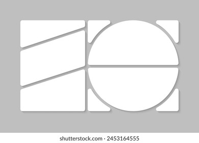 Template Collage Five Frames Photos Pictures Stock Vector (Royalty Free ...