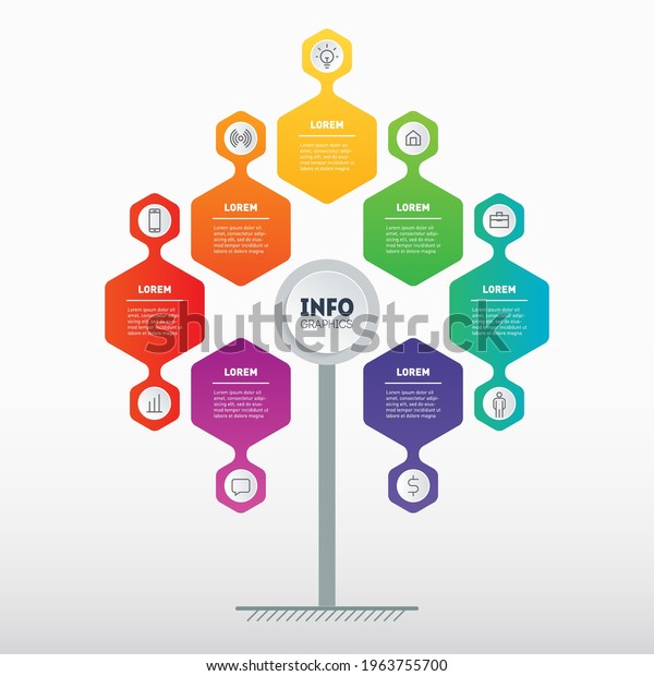 Template Development Tree Diagram Vector Info Stock Vector (Royalty ...