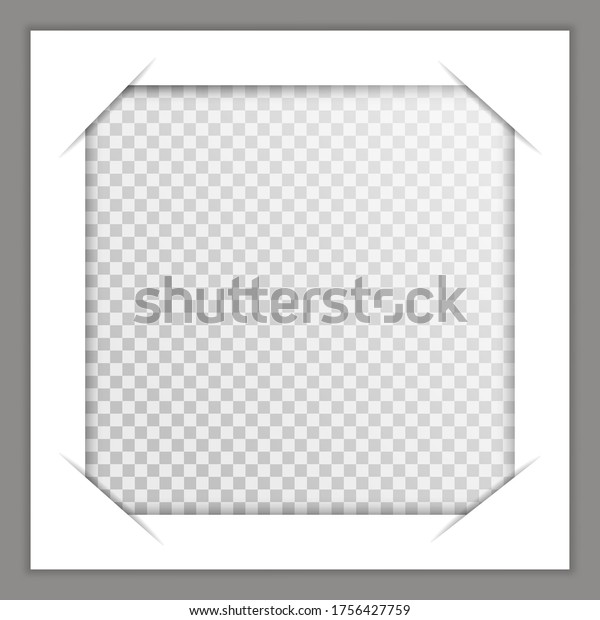 Template Photo Frames Shadow On Transparent Stock Vector (Royalty Free ...