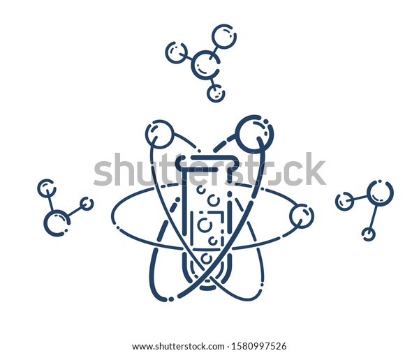 Test Tube Molecule Connection Vector Simple Stock Vector (Royalty Free ...
