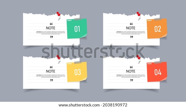 Text Box Design Note Papers Stock Vector (Royalty Free) 2038190972 ...