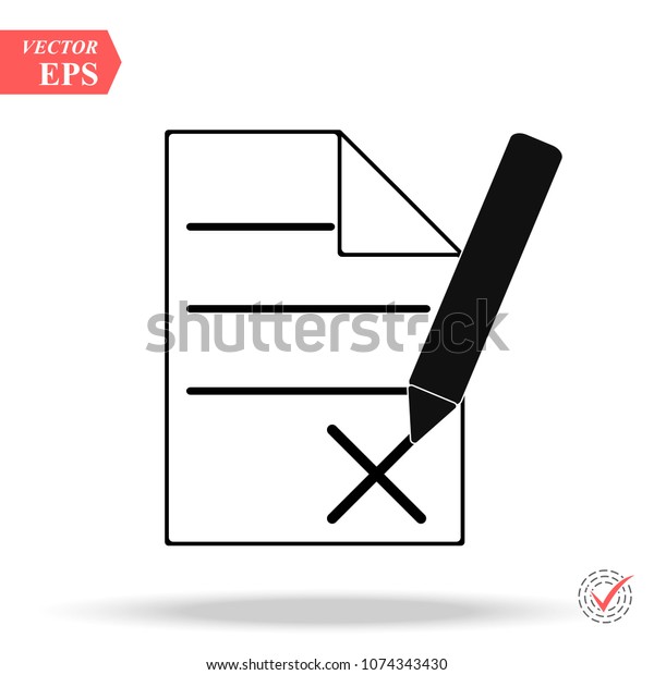 Text File Delete Icon Simple Outline Stock Vector (Royalty Free ...