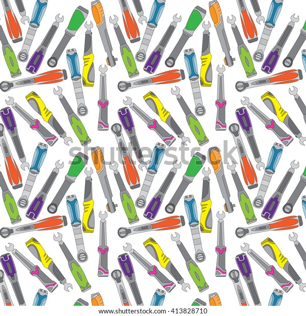 Texture Screwdriver Set Stock Vector (Royalty Free) 413828710 ...