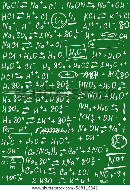 Texture Various Formulas Calculation Mathematical Figures Stock Vector ...