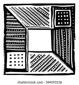 Hand Draw Vector Sketch Square Frame Stock Vector (Royalty Free ...