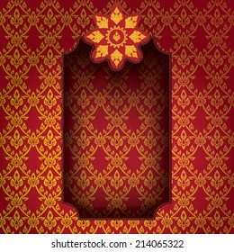 Thai Art Patterntraditional Thai Backgroundline Thai Stock Vector ...