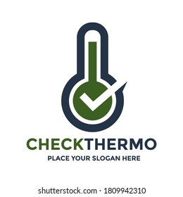 Thermometer Checklist Vector Logo Template This Stock Vector (Royalty ...
