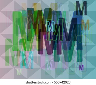 Thin Elegance Visualization Alphabet M Vector Stock Vector (Royalty ...