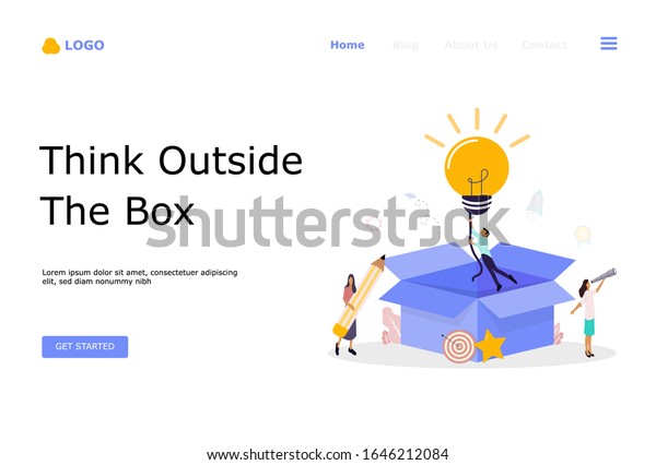 Think Outside Box Vector Illustration Concept Stock Vector (Royalty ...