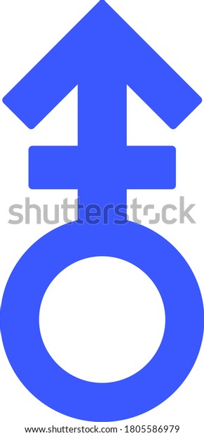 Third Gender Symbol Flat Vector Icon Stock Vector (Royalty Free ...