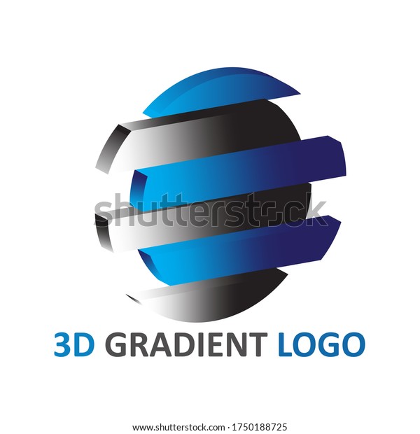 This 3d Gradient Logo Designed Your Stock Vector (Royalty Free ...