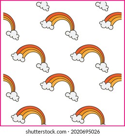 This Rainbow Cloud Pattern Design Stock Vector (Royalty Free ...