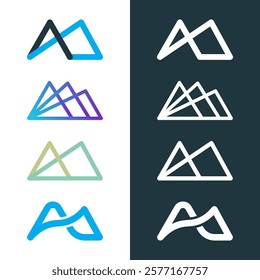 This Set Logos Features Abstract Representations Stock Vector (Royalty ...